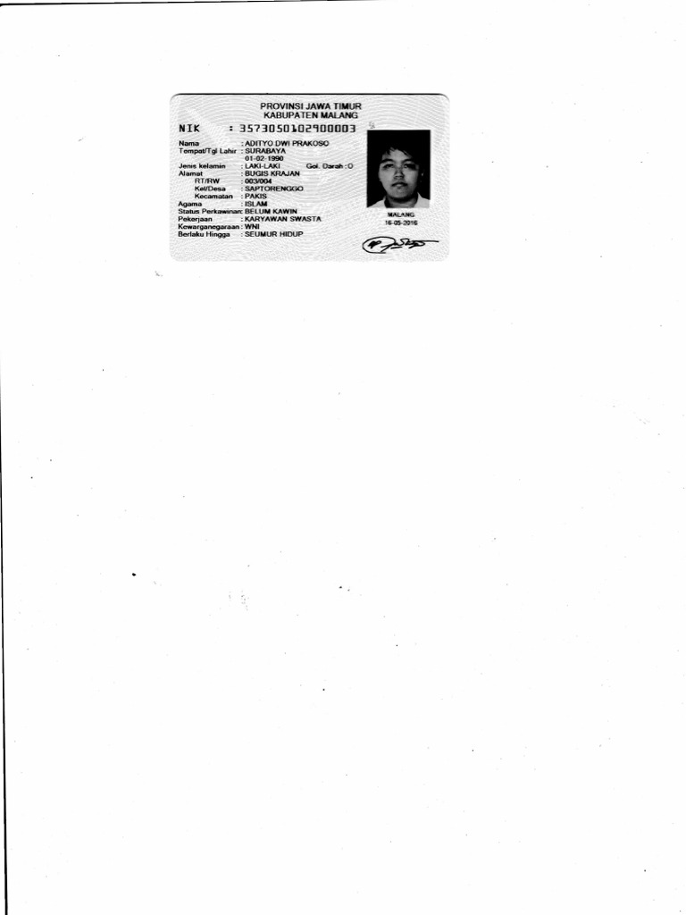 Scan KTP Dan KK - Adityo | PDF