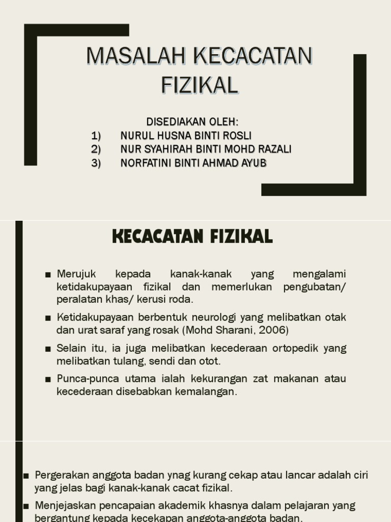 Kecacatan Fizikal | PDF