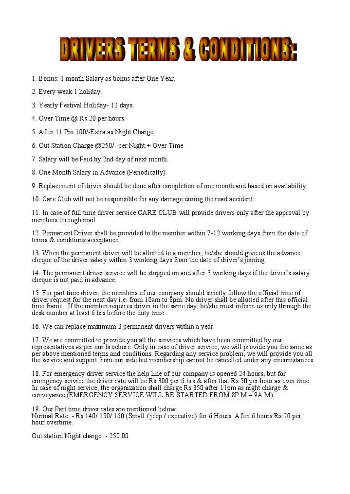 Driver Terms and Conditions | PDF | Government | Business