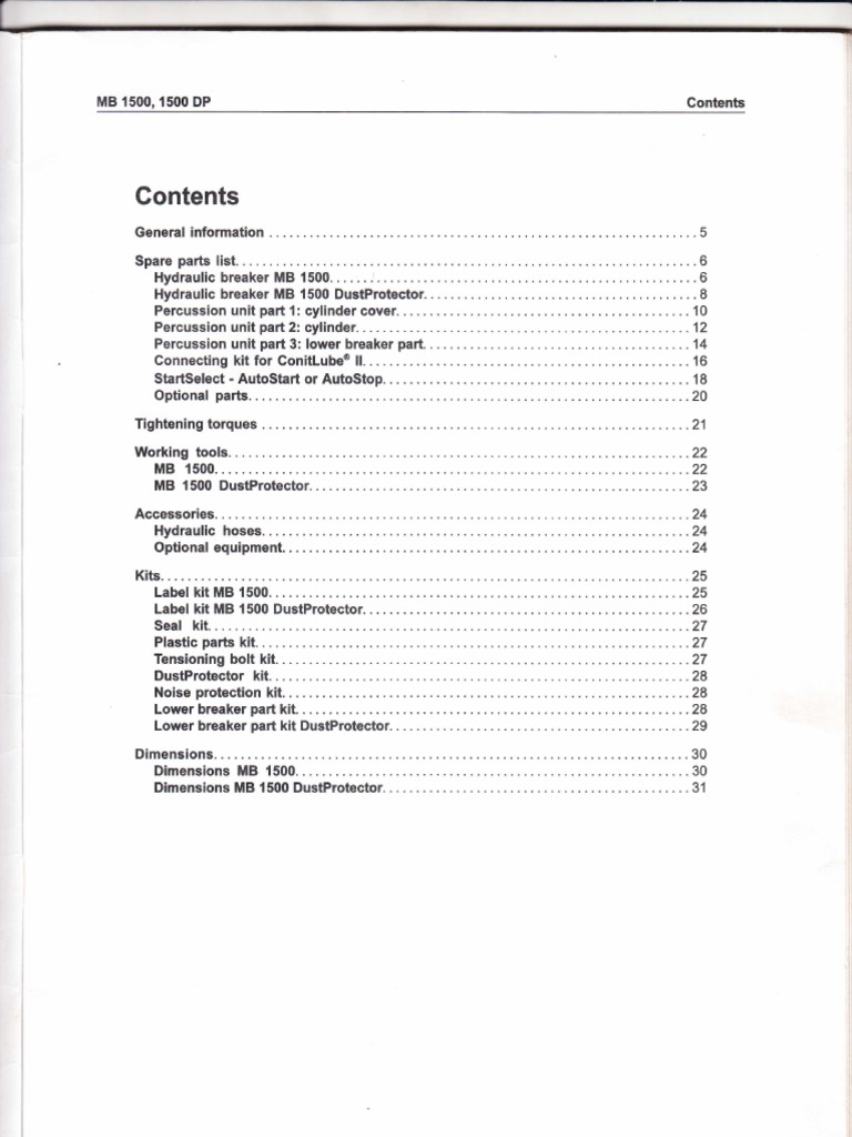RB MB-1500 PDF | PDF | Equipment | Building Engineering