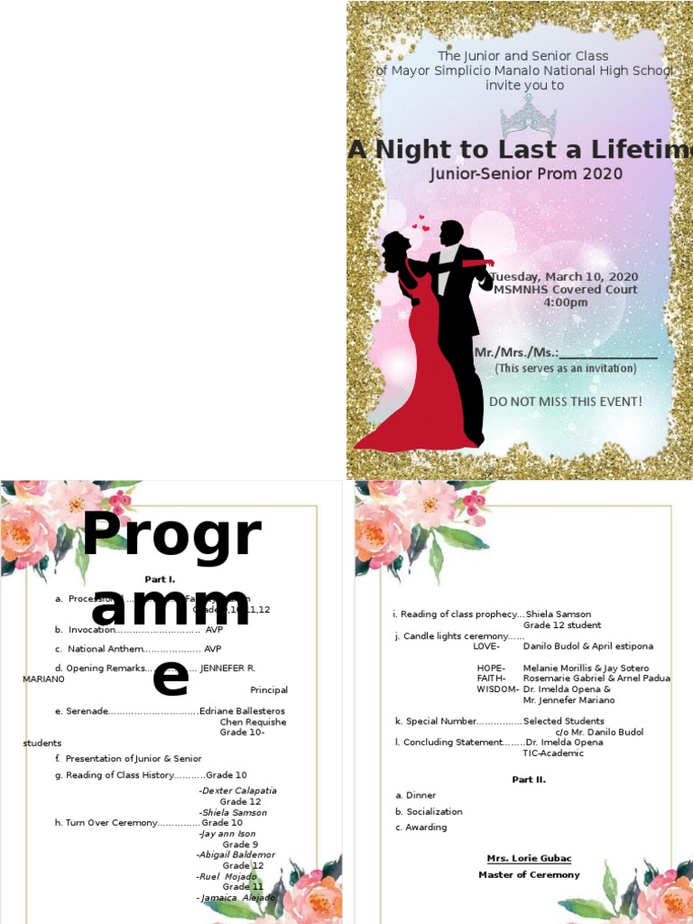 JS Prom Invitation | PDF