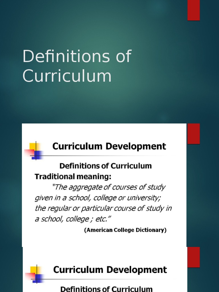 Curriculum Definitions 1 | PDF | Curriculum | Learning