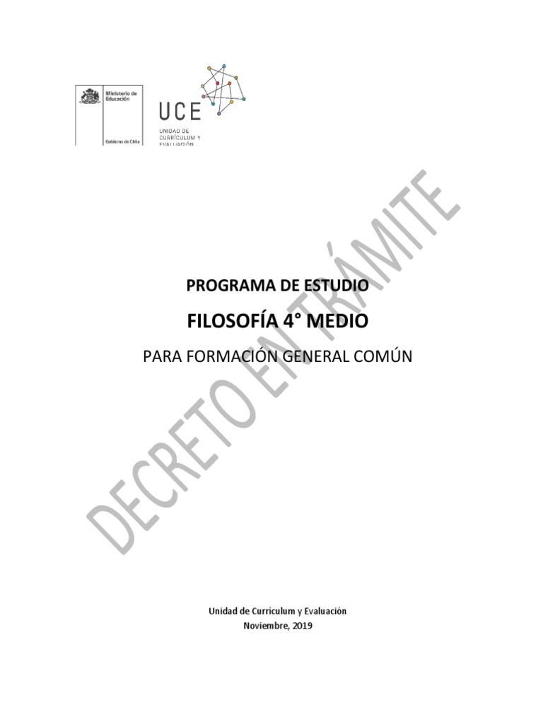 Plan y Programa 4to Medio 2020 PDF | PDF | Plan de estudios | Aprendizaje