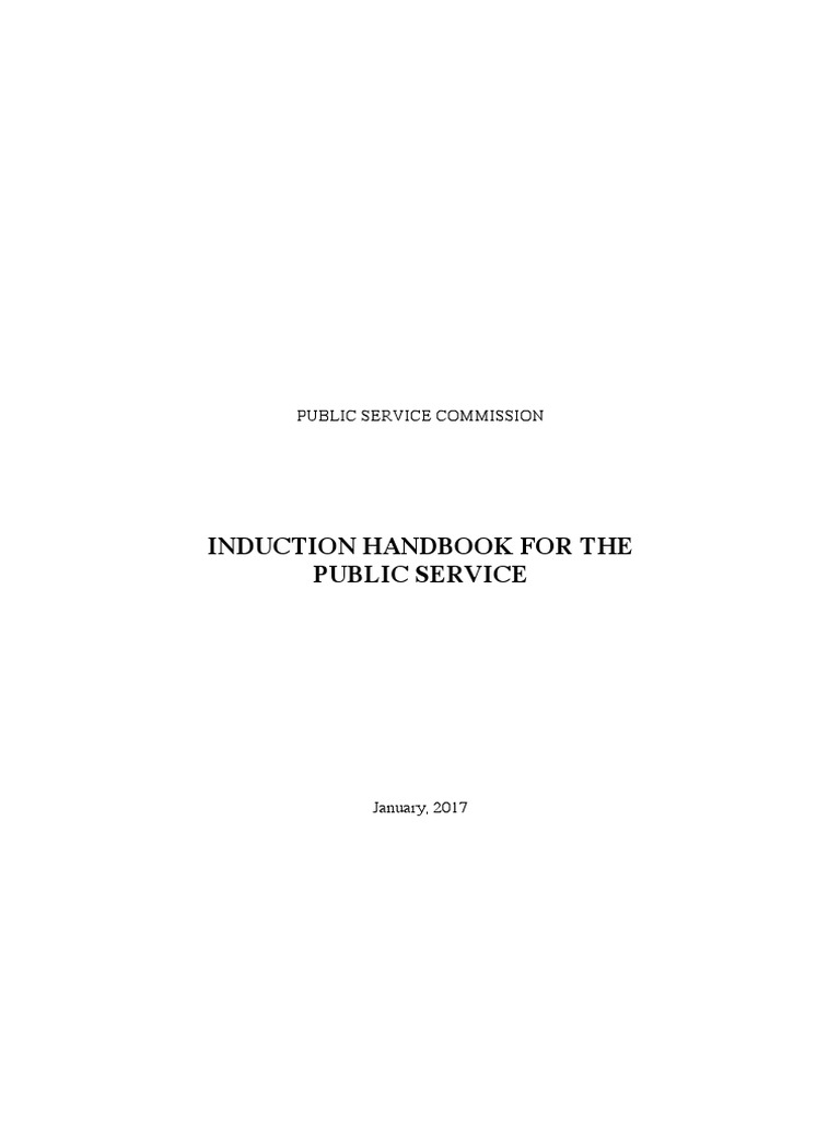 Induction Handbook For The Public Service | PDF | Supreme Court Of ...