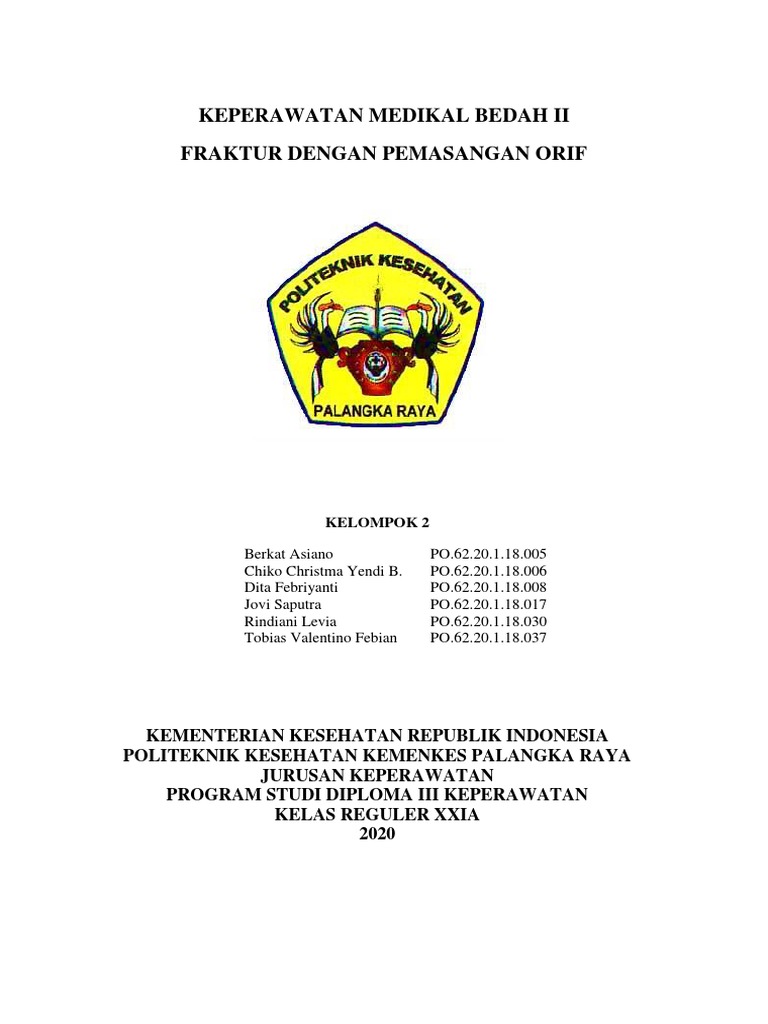 Kel 2 Kasus Fraktur Dengan Pemasangan Orif | PDF