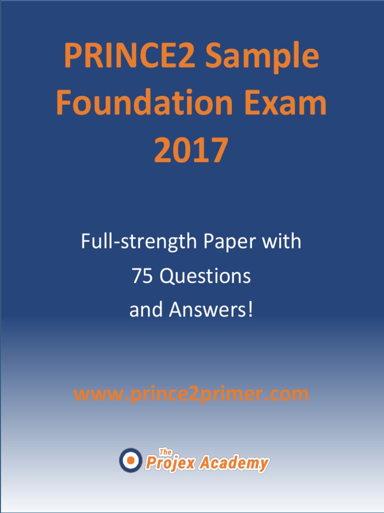 PRINCE2 Foundation Sample Paper | PDF | Risk | Project Management