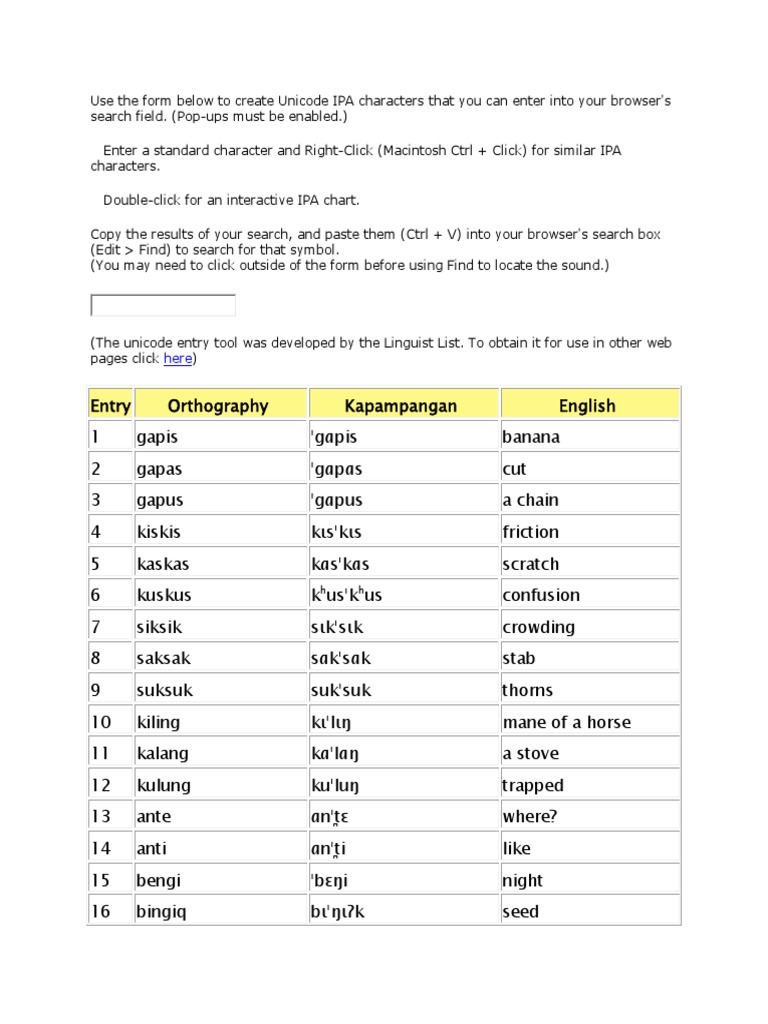 Wordlist Kapampangan | PDF | Nature