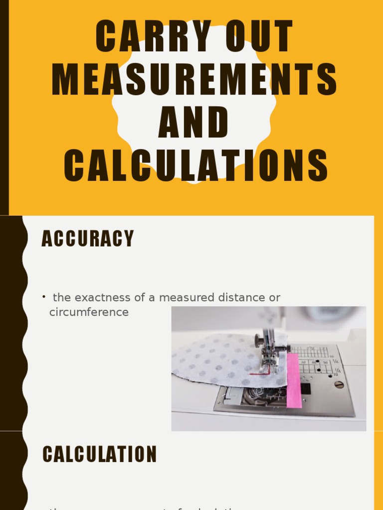 Carry Out Measurements and Calculations | PDF