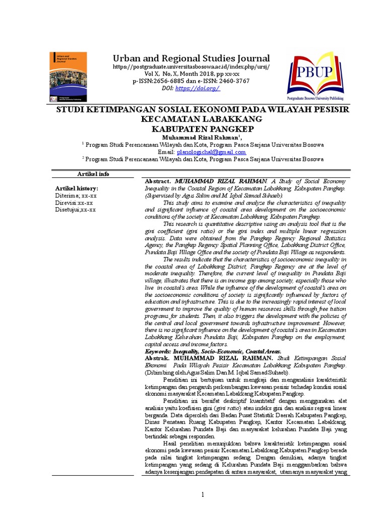 Template Jurnal PWK - Muhammad Rizal Rahman Perbaikan 1 | PDF | Ketimpangan Ekonomi ...