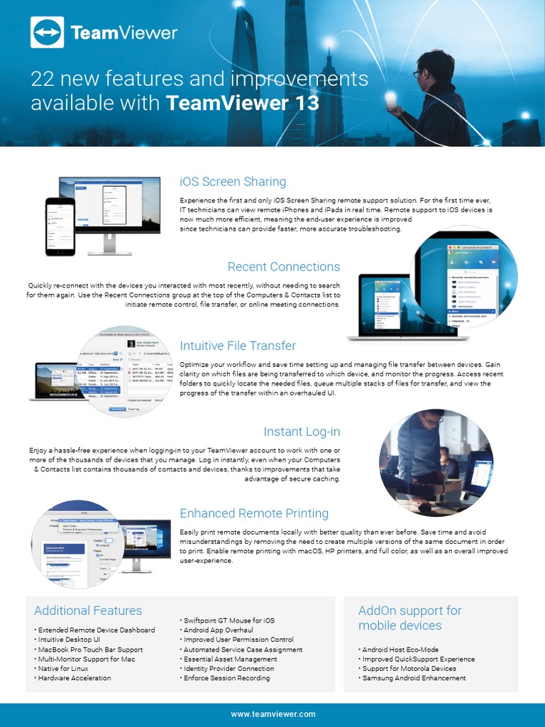 TeamViewer 13 Brochure | PDF | Ios | Android (Operating System)