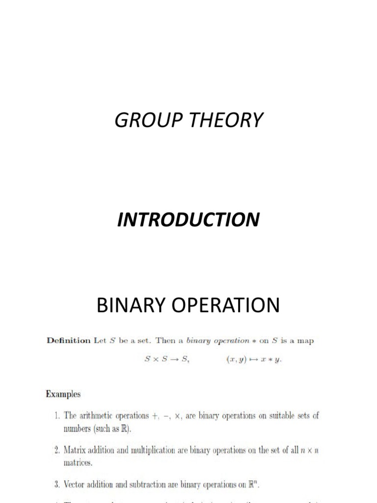 Group Theory Pdf Group Mathematics Integer
