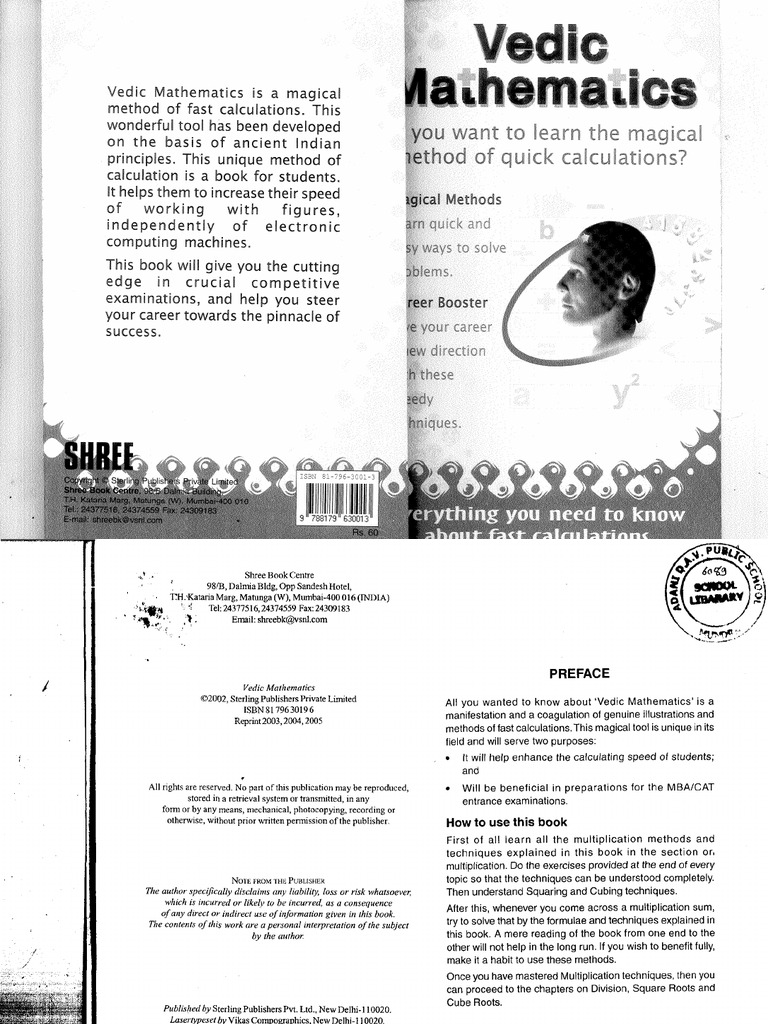 Vedic Mathematics | PDF | Multiplication | Square Root