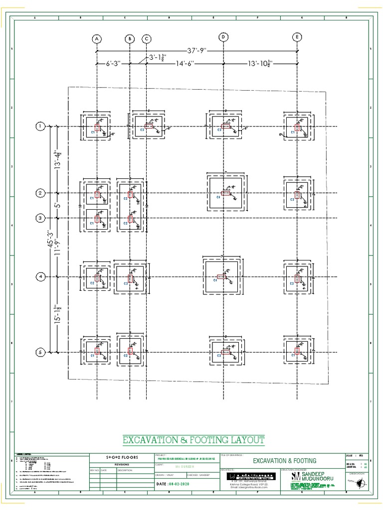 Excavation and Footing Layout | PDF | Economic Sectors | Civil Engineering