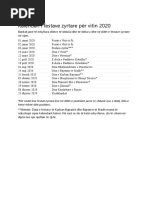 Kalendari Festave Zyrtare - 2024 | PDF