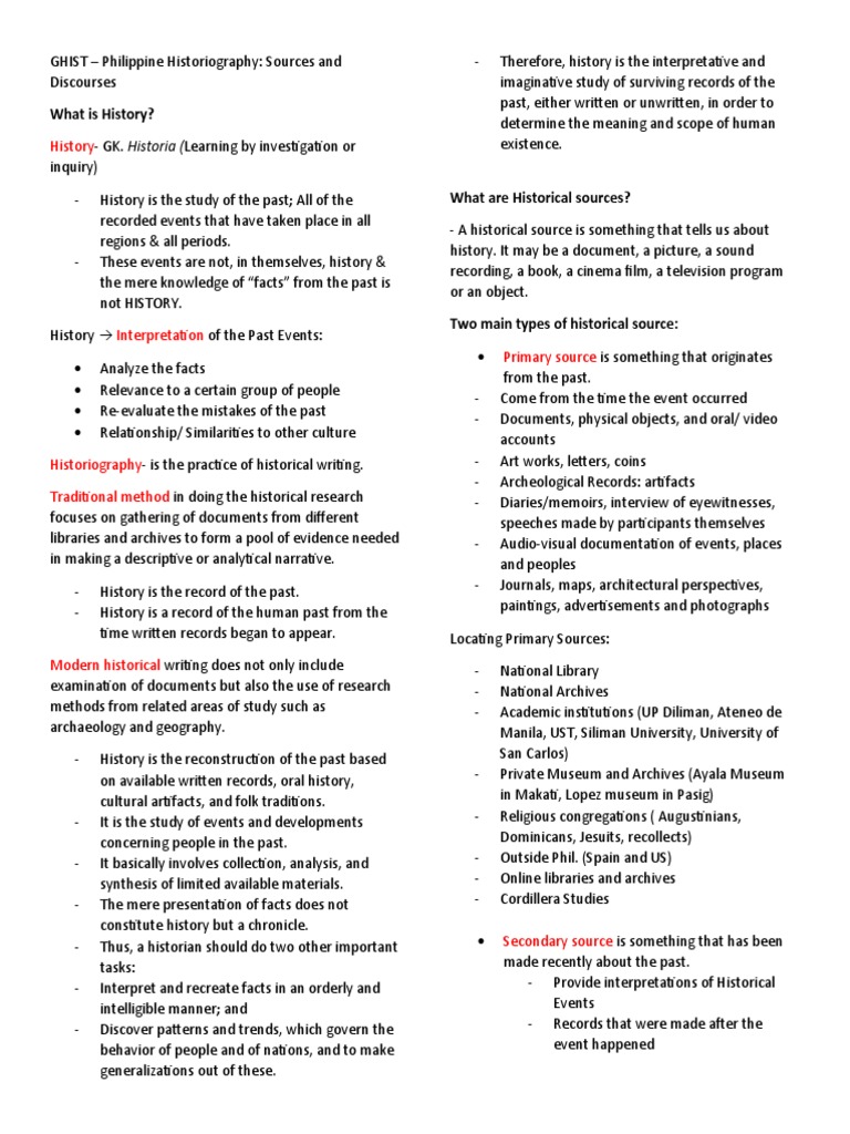 Philippine History | PDF | Philippines | Primary Sources