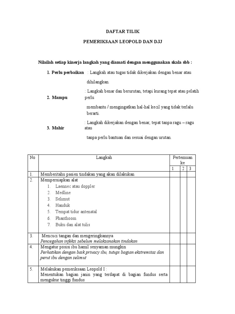 DAFTAR TILIK Leopold Dan DJJ | PDF
