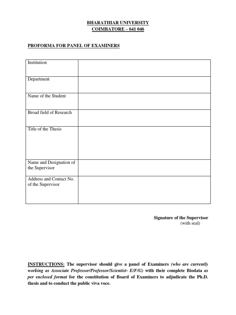 Panel Exam | Download Free PDF | Thesis | Doctor Of Philosophy