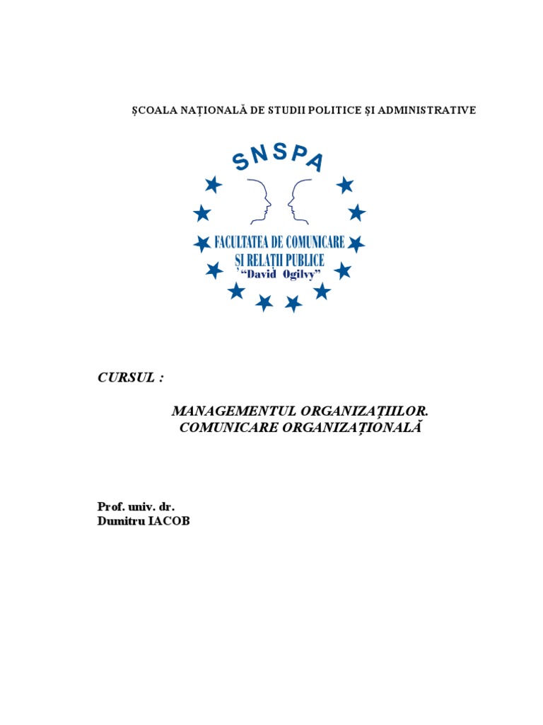 Managementul Organizatiilor | PDF