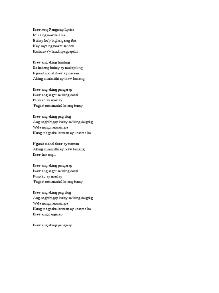 Ikaw Ang Pangarap | PDF