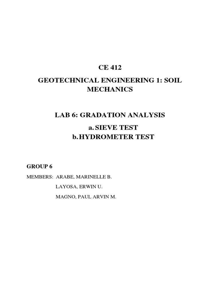 CE-412 grp6 LR06 | PDF | Soil Mechanics | Soil