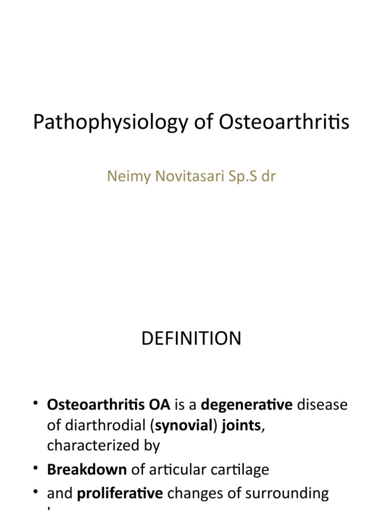 Pathophysiology of Osteoarthritis | PDF | Analgesic | Cartilage
