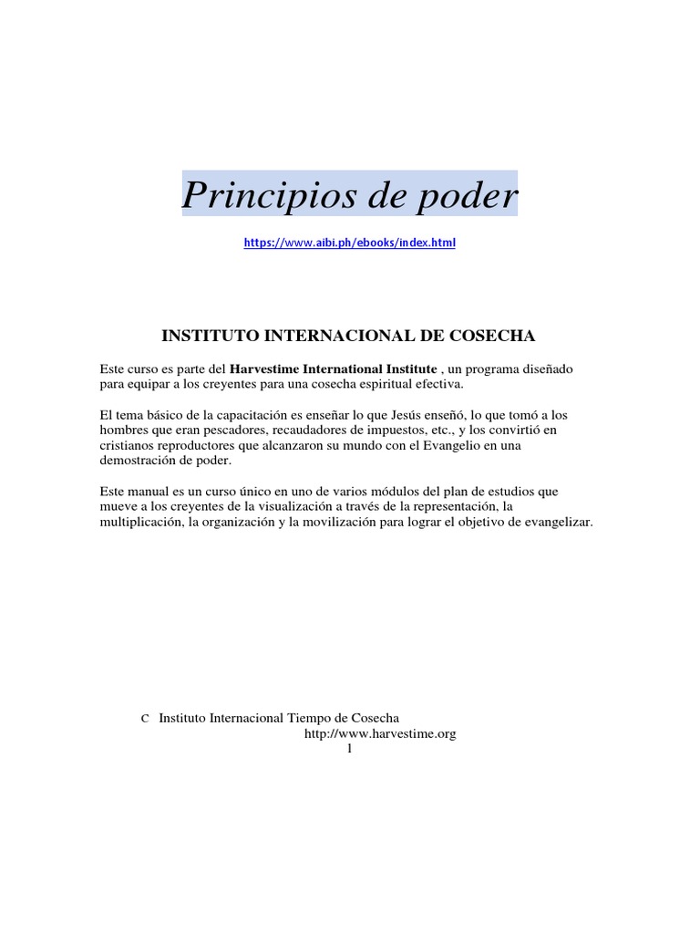 Principios de Poder | PDF | Jesús | espíritu Santo