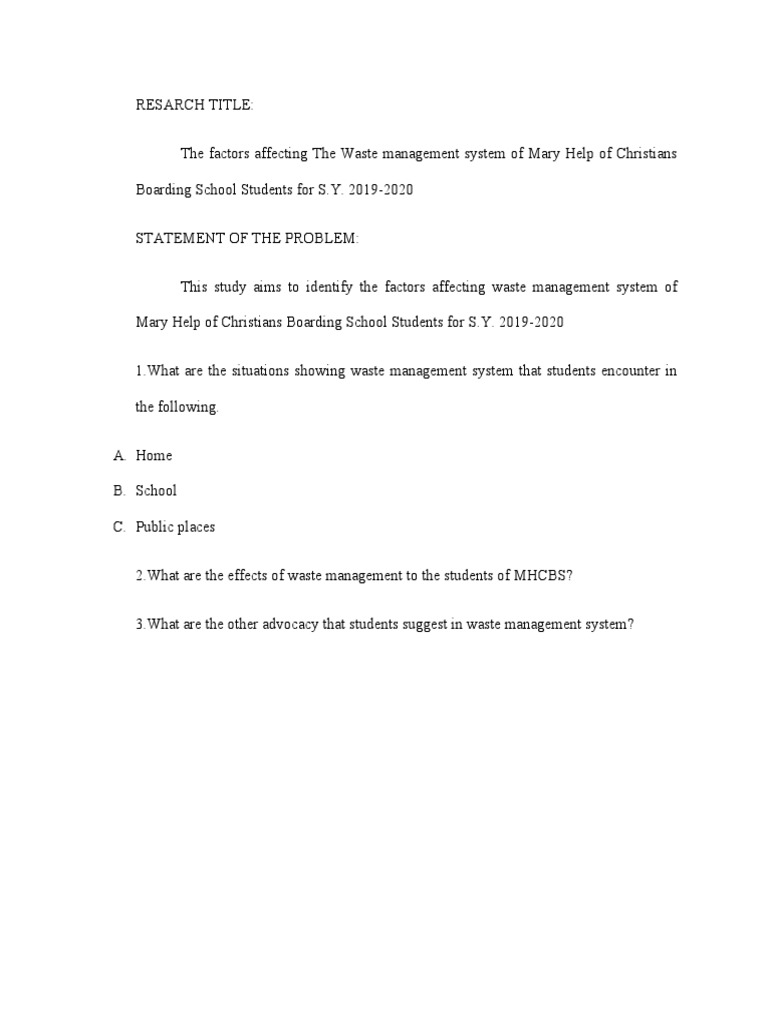 Research Paper | PDF | Waste Management | Sustainability