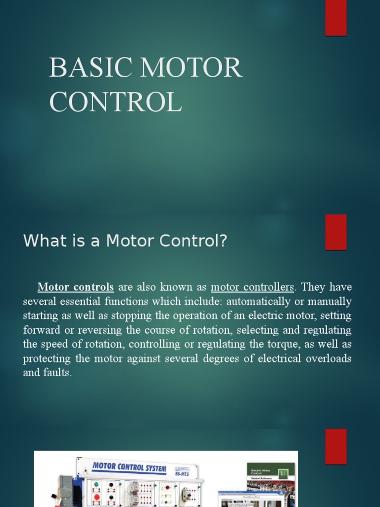 Basics of Motor Control Systems | PDF | Electric Motor | Components