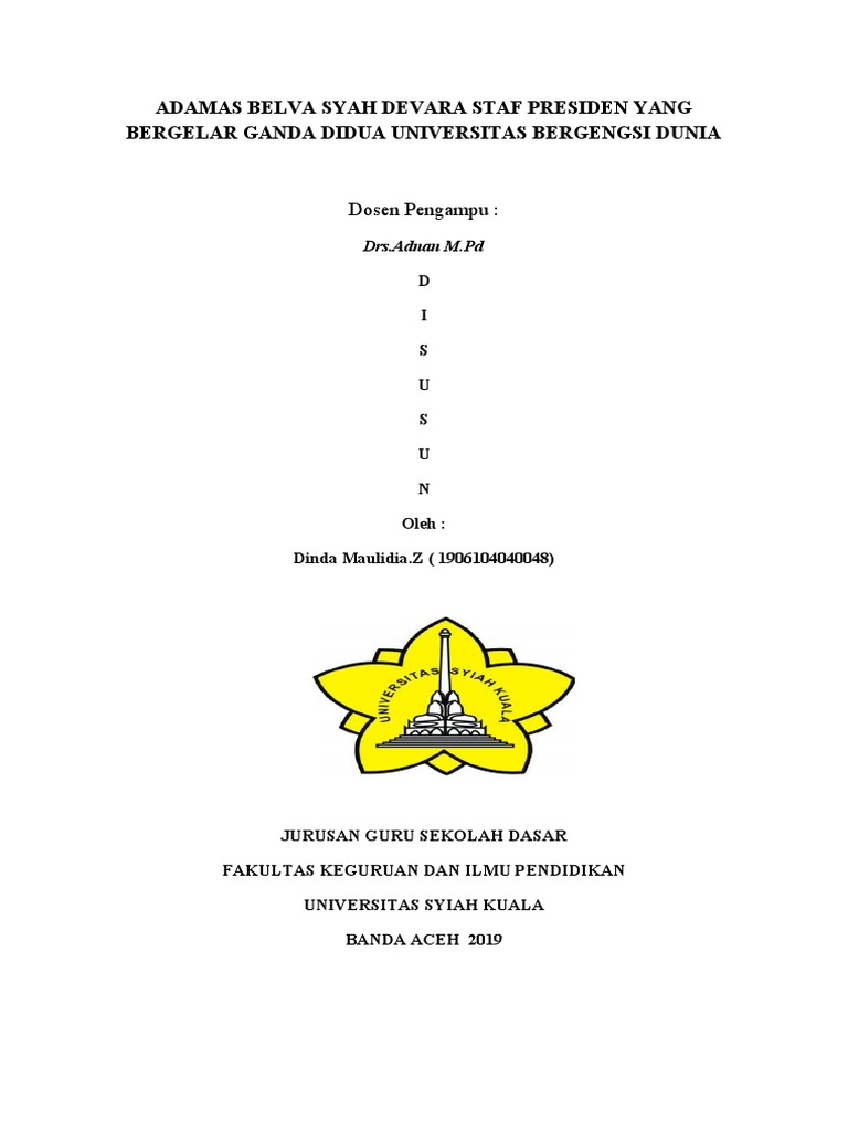 Adamas Belva Syah Devara Staf Presiden Yang Bergelar Ganda Didua Universitas Bergengsi Dunia | PDF