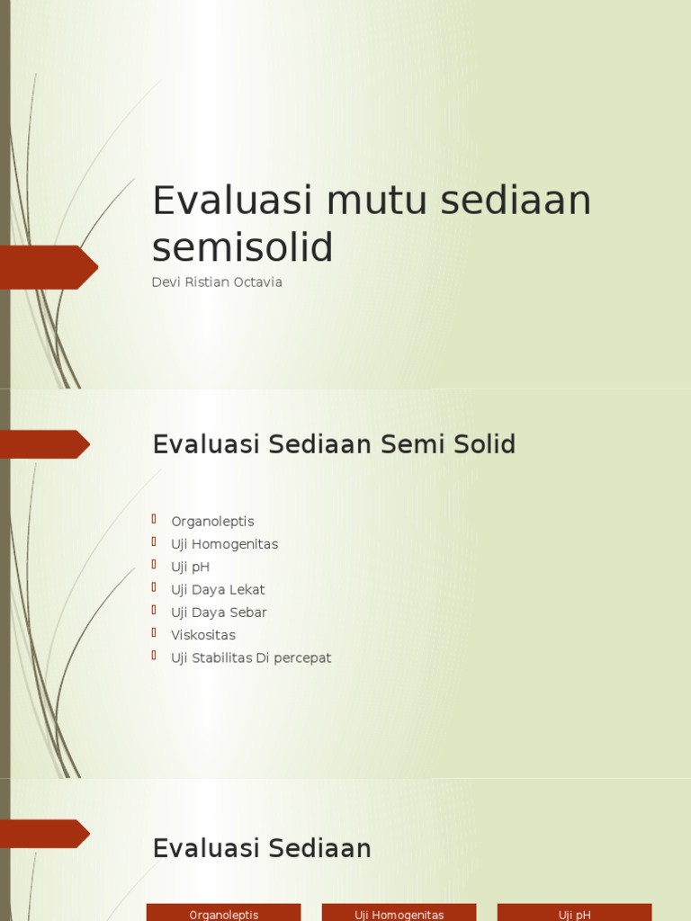 Evaluasi Mutu Sediaan Semisolid | PDF