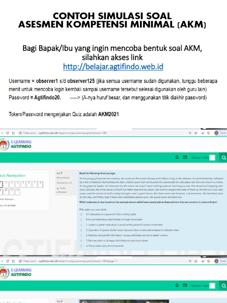 Simulasi Soal Akm | PDF