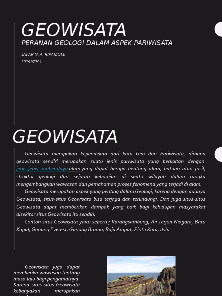 Geowisata: Peran Geologi dalam Pariwisata | PDF | Sains & Matematika