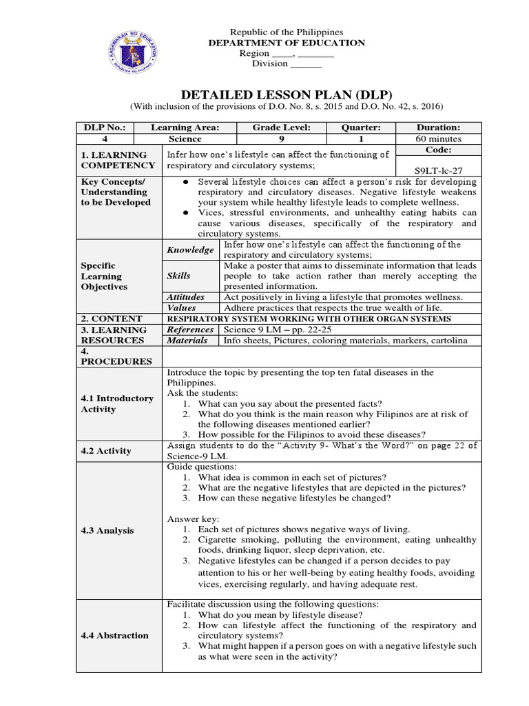 DLP-Bohol - Science9 Q1 W2 D4 | PDF | Hypertension | Stroke