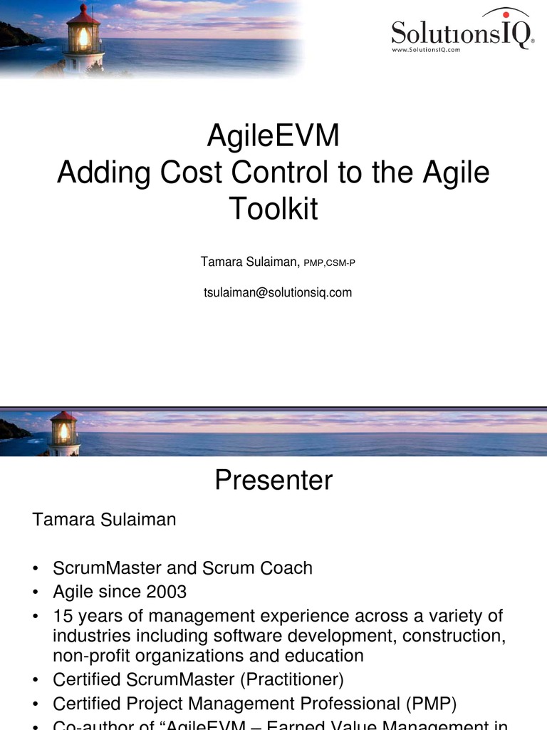 Agile Earned Value Management Workshop Pdf Scrum Software Development Agile Software