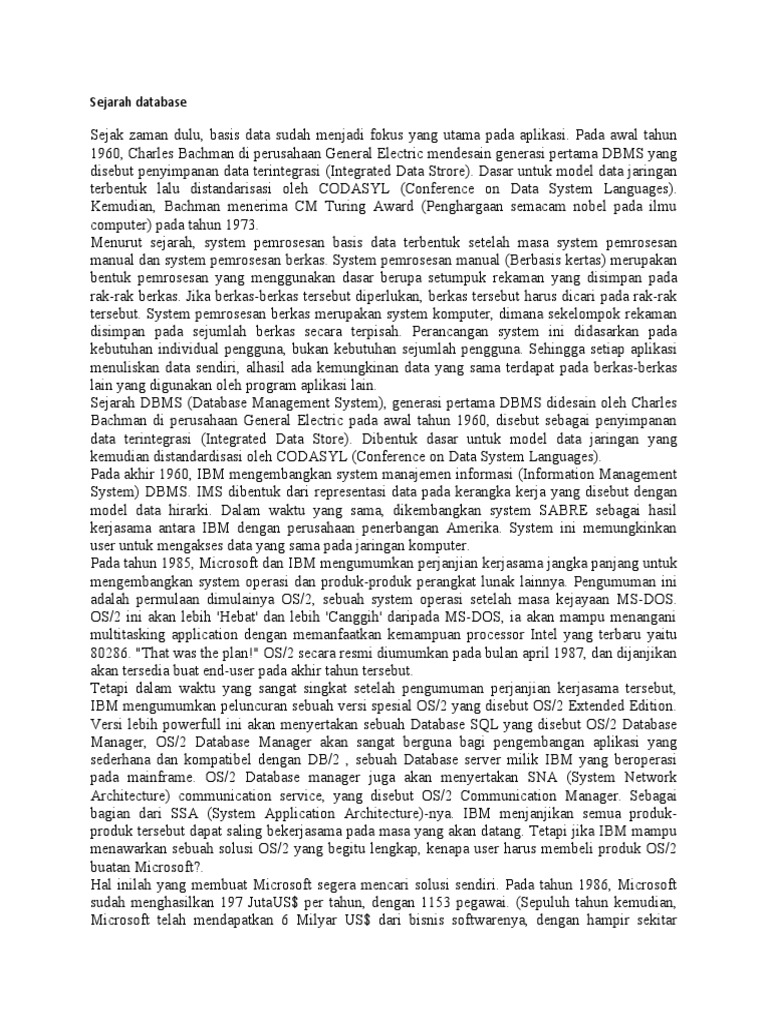 Sejarah Database Pdf