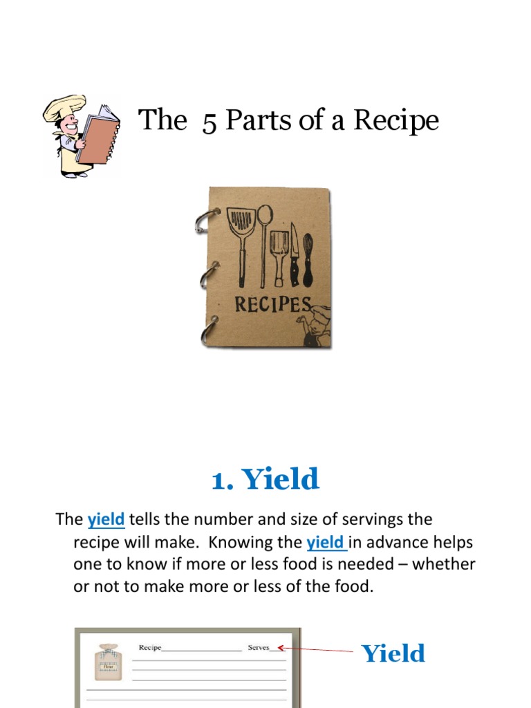 Parts of A Recipe-Following Recipes and Directions PDF | PDF | Muffin ...