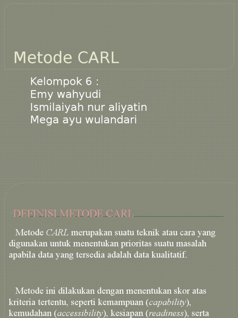 Metode CARL | PDF