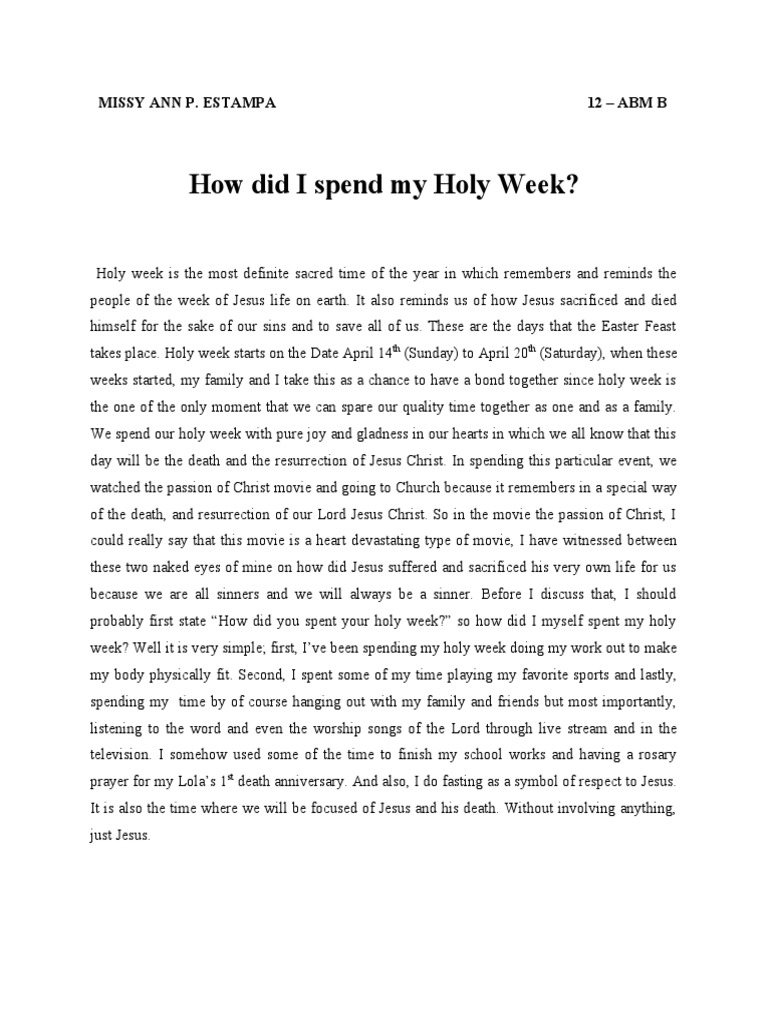 REFLECTION | PDF | Sacrifice | Resurrection Of Jesus