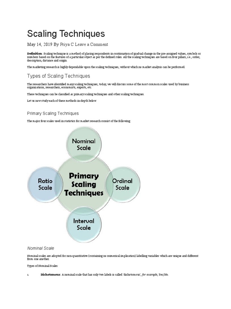 Scaling Techniques | PDF | Level Of Measurement | Brand