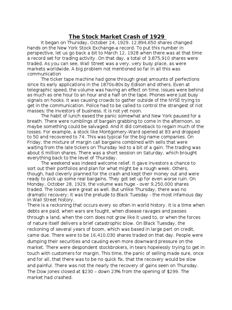 Test File | PDF | Wall Street Crash Of 1929 | United States Travel