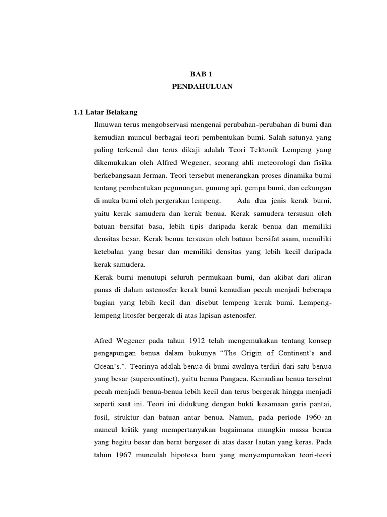 Makalah Tektonik Lempeng | PDF