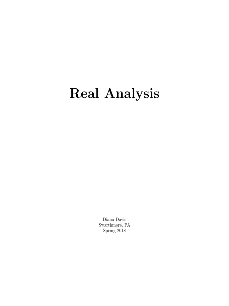 Real Analysis PDF | PDF | Compact Space | Sequence