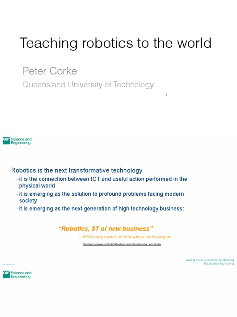 TLWeek18 Prof Peter Corke | PDF | Massive Open Online Course ...