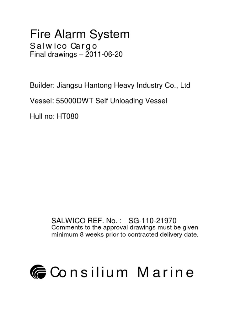 FIRE DETECTION SYSTEM. Consilium Marine | PDF | Usb | Sensor