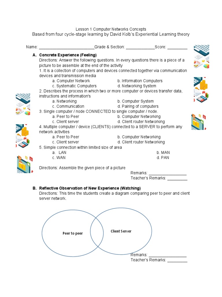 Lesson 1 Grade 10 Worksheet | PDF | Network Topology | Peer To Peer