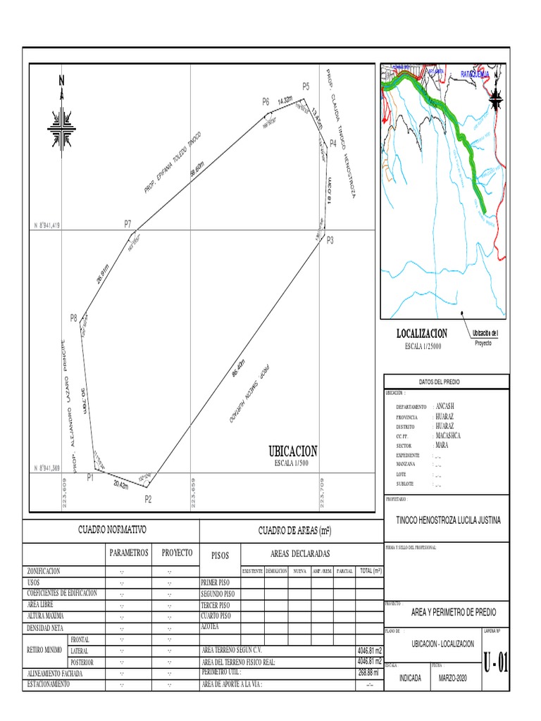 Planos de Ubicacion y Puntos Utm | PDF