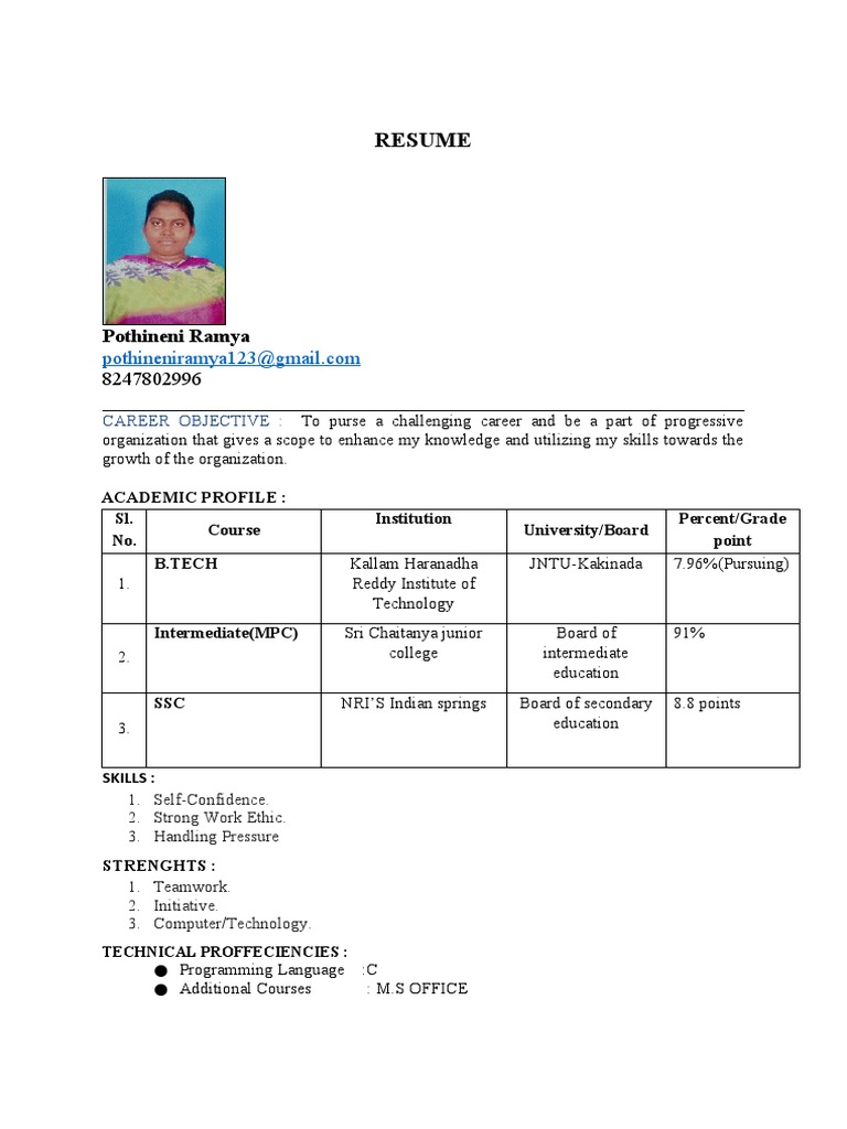 Ramya Resume Updated | PDF | Behavior Modification | Cognition