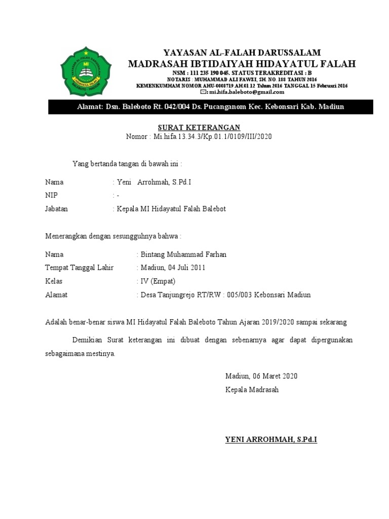 Surat Keterangan Bintang | PDF