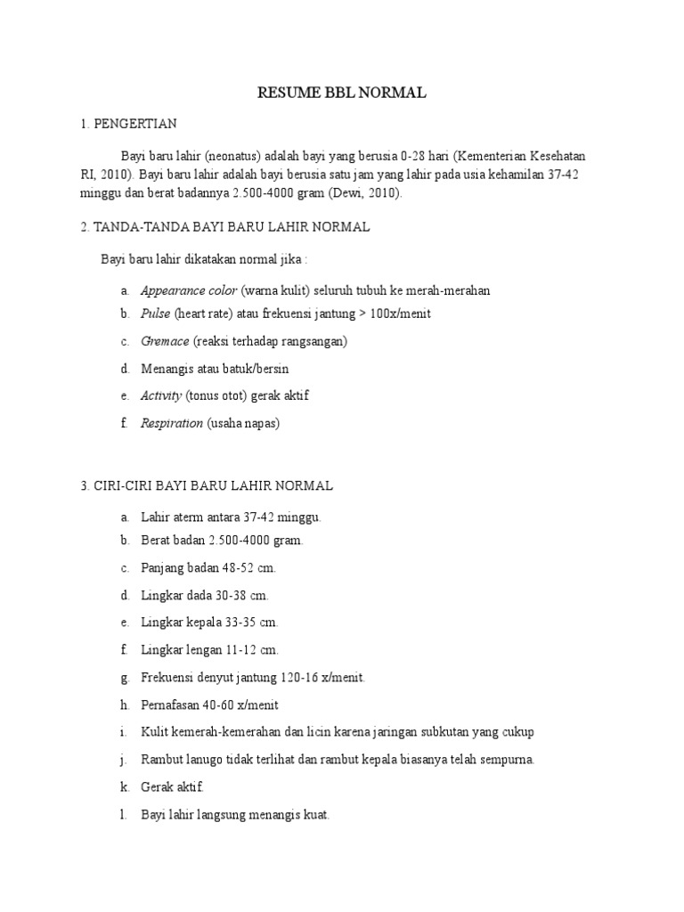 Resume Dan Soal BBL Normal | PDF