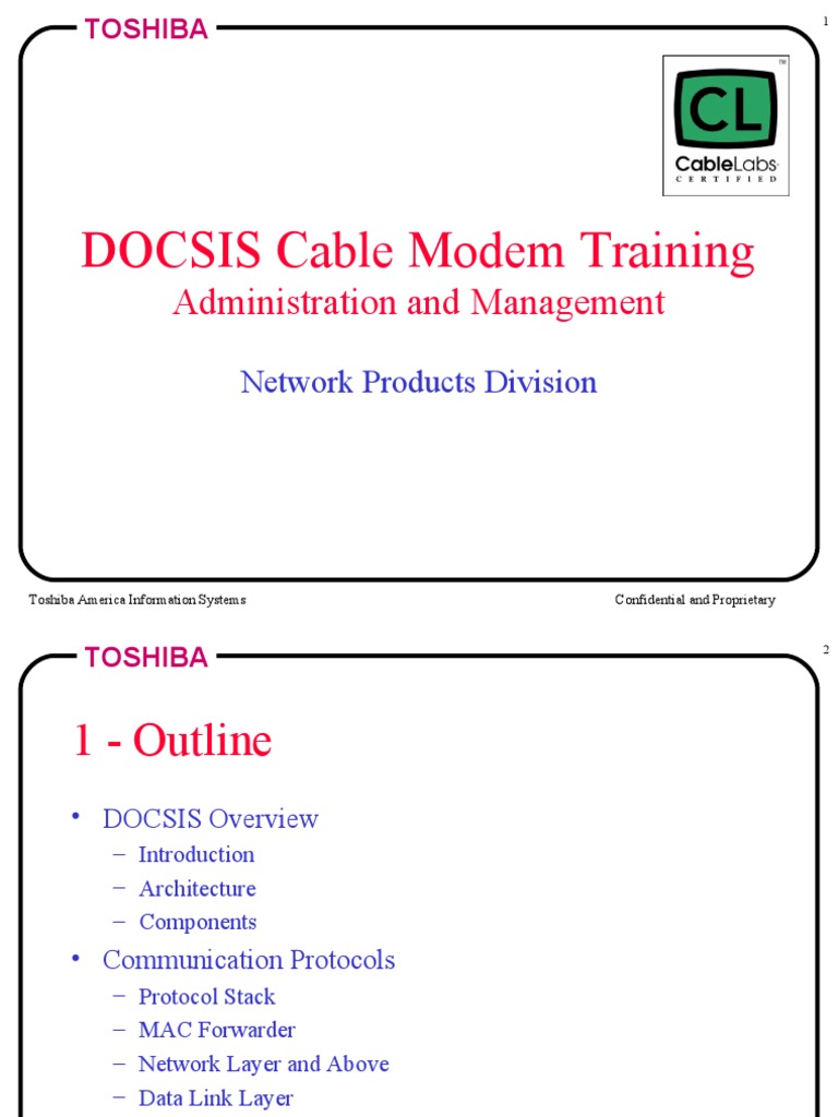 DOCSIS Training - Admin | PDF | Computer Network | Cable Television